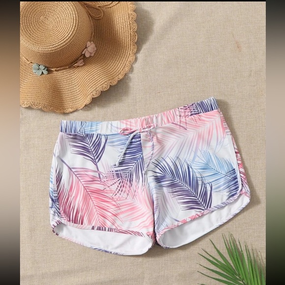 SHEIN | Swim | Swim Shorts With Palm Trees Nwot | Poshmark